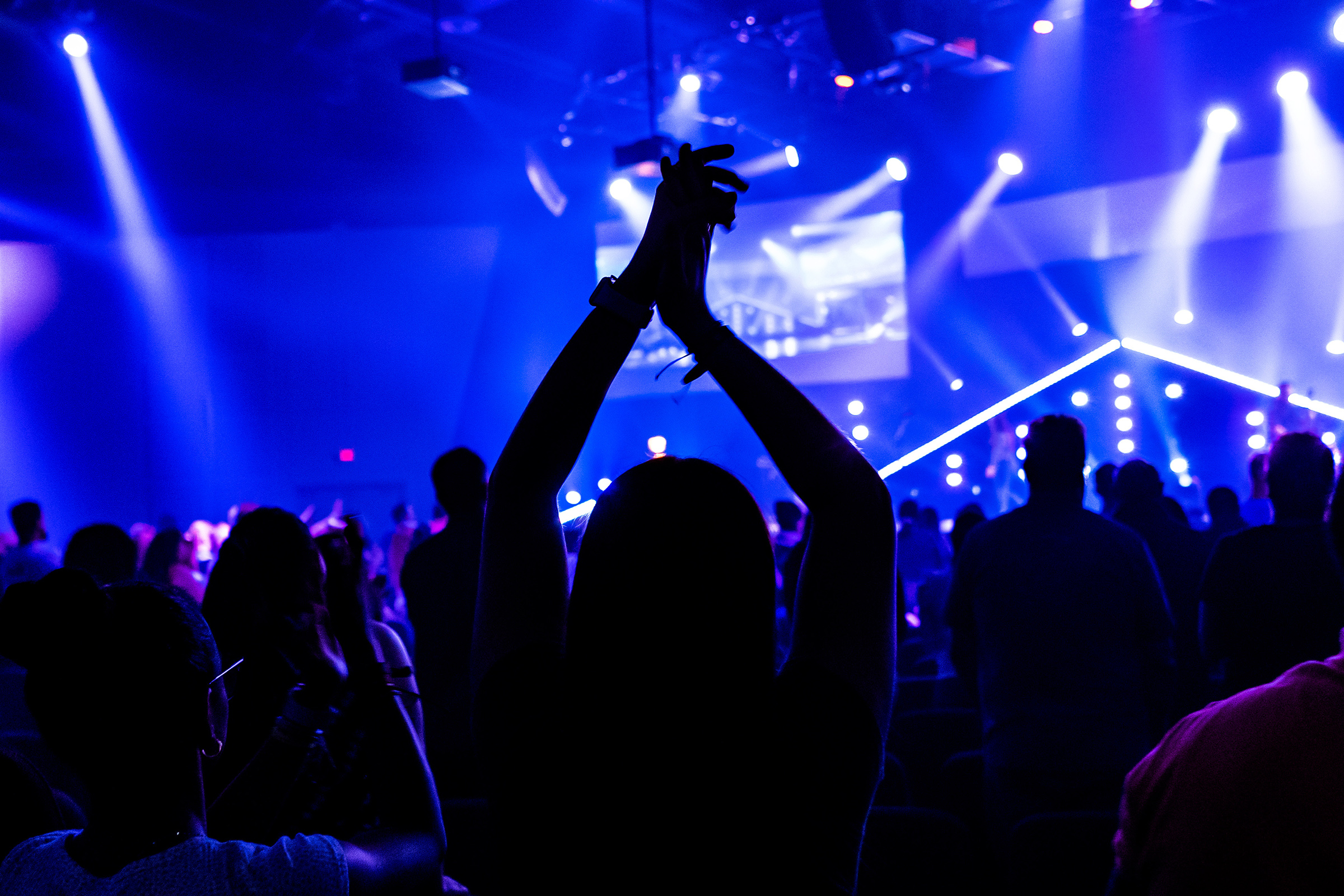 Community Christian Church Lit For Camera and Live Audience With ...