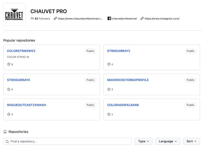 Welcome to our GitHub portal - CHAUVET Professional